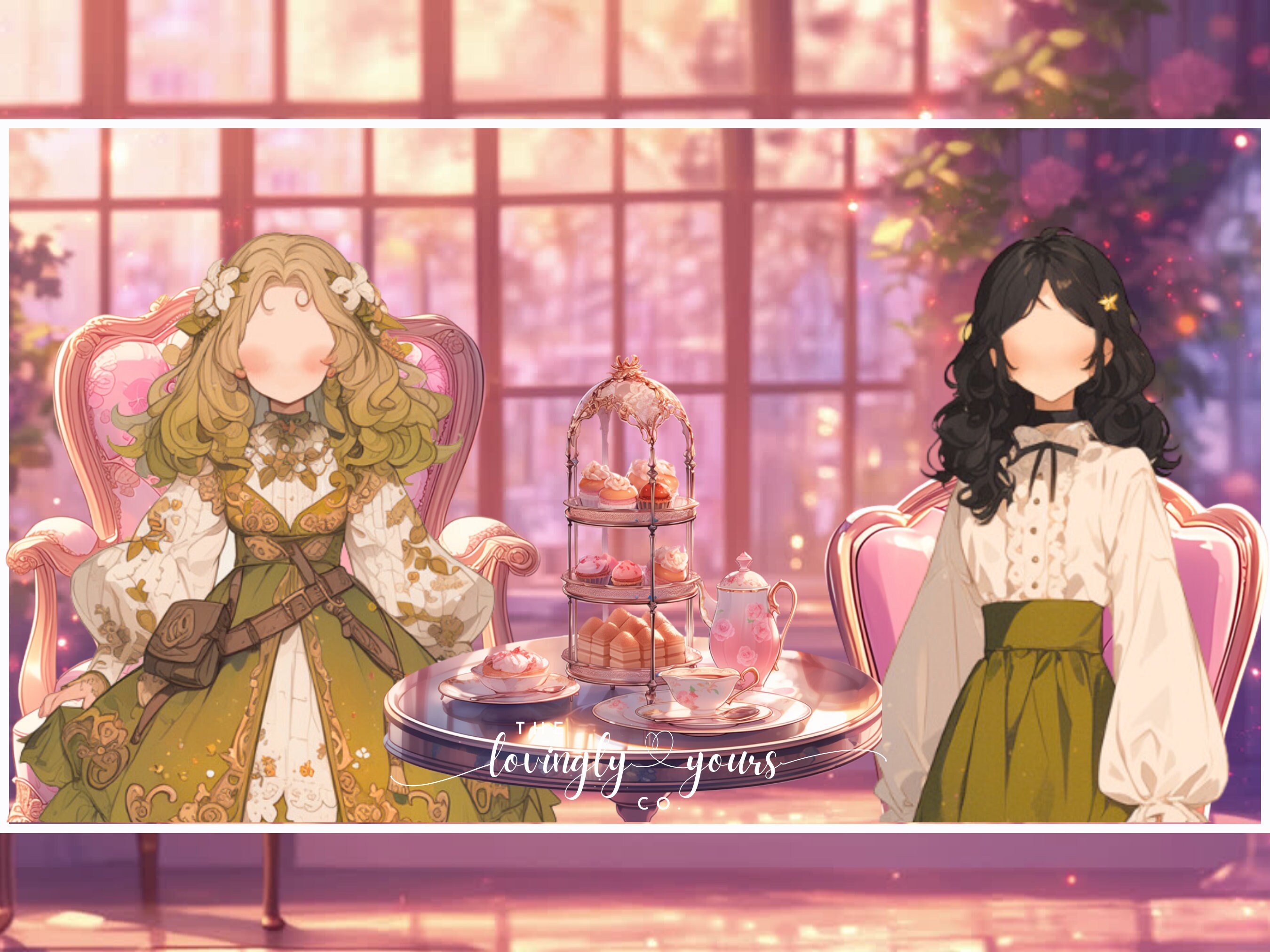 Tea Party Animated Lofi Background Cozy Anime Style Room Vtuber ...