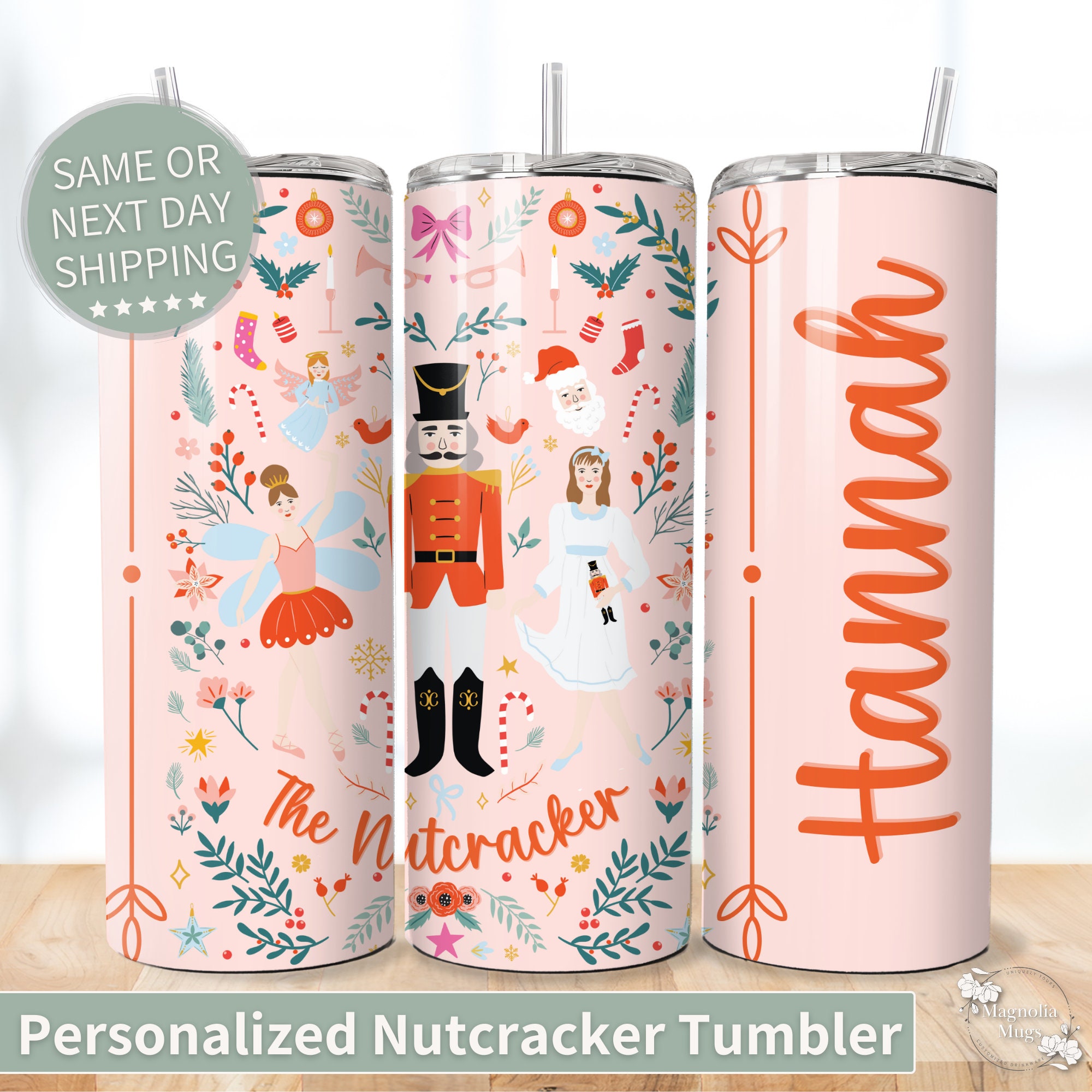 Pink Nutcracker Ballet Tumbler, Personalized the Nutcracker Christmas ...