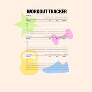 All Digital Workout Planner and Tracker, Weekly Fitness Journal ...