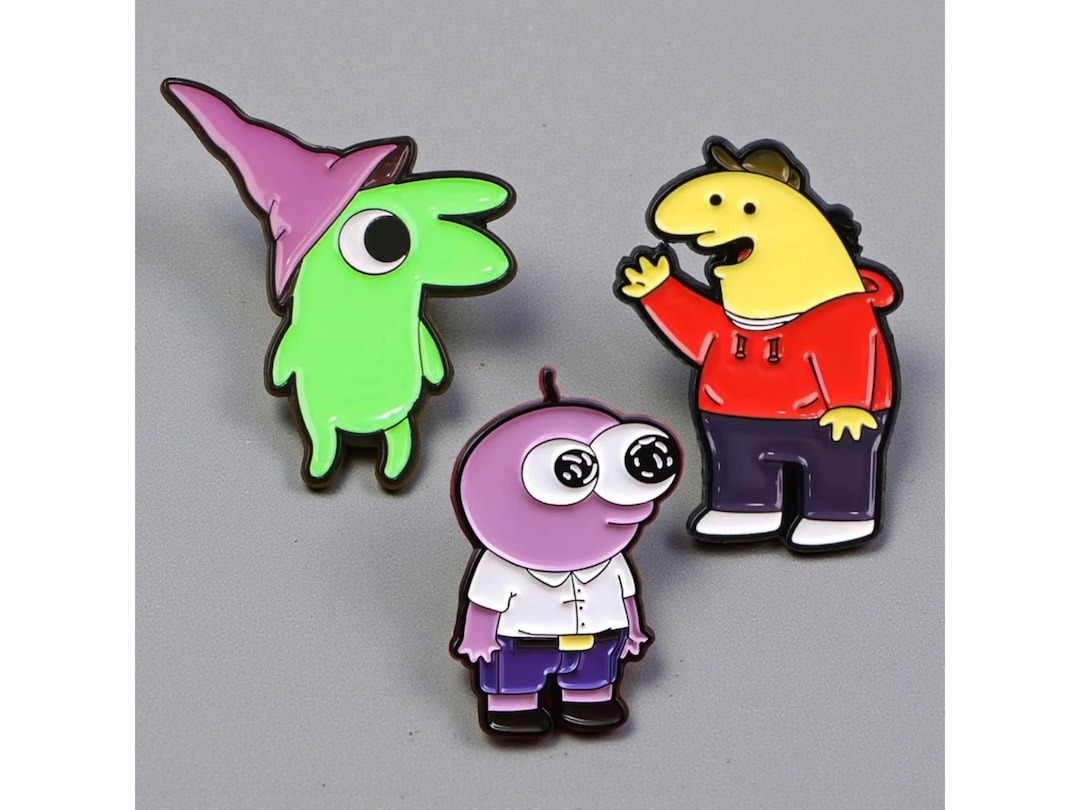 Smiling Friend Enamel Pin, Glep & Mr. Frog Badges, Anime Lapel Brooches ...