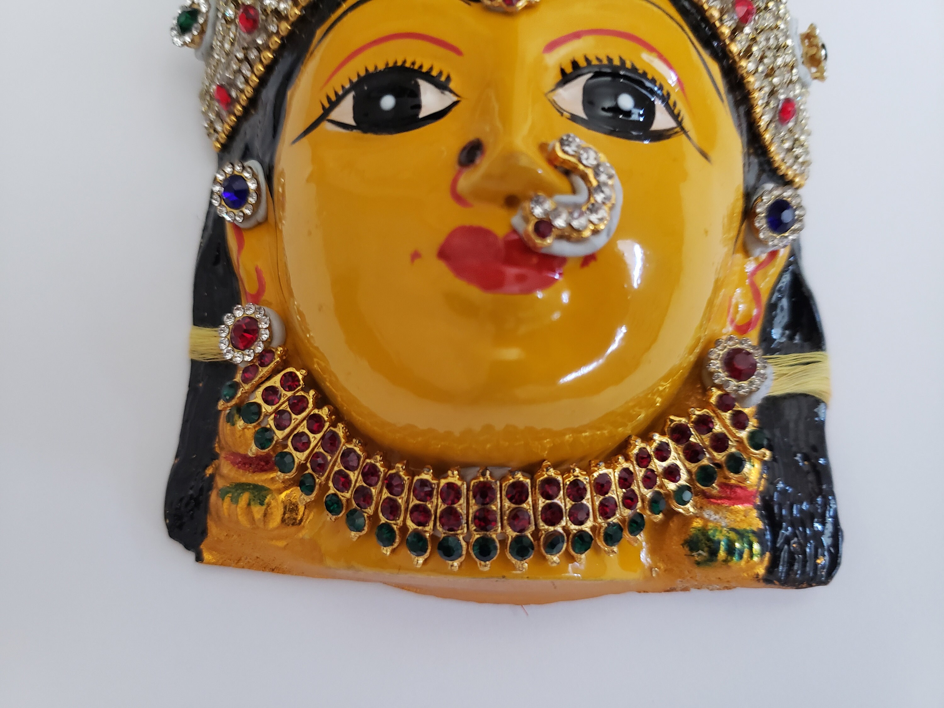 Goddess Vara Lakshmi Face - Lakshmi Festival - Gowri Face - Navarathri - Ammavaru Face - Durga ...