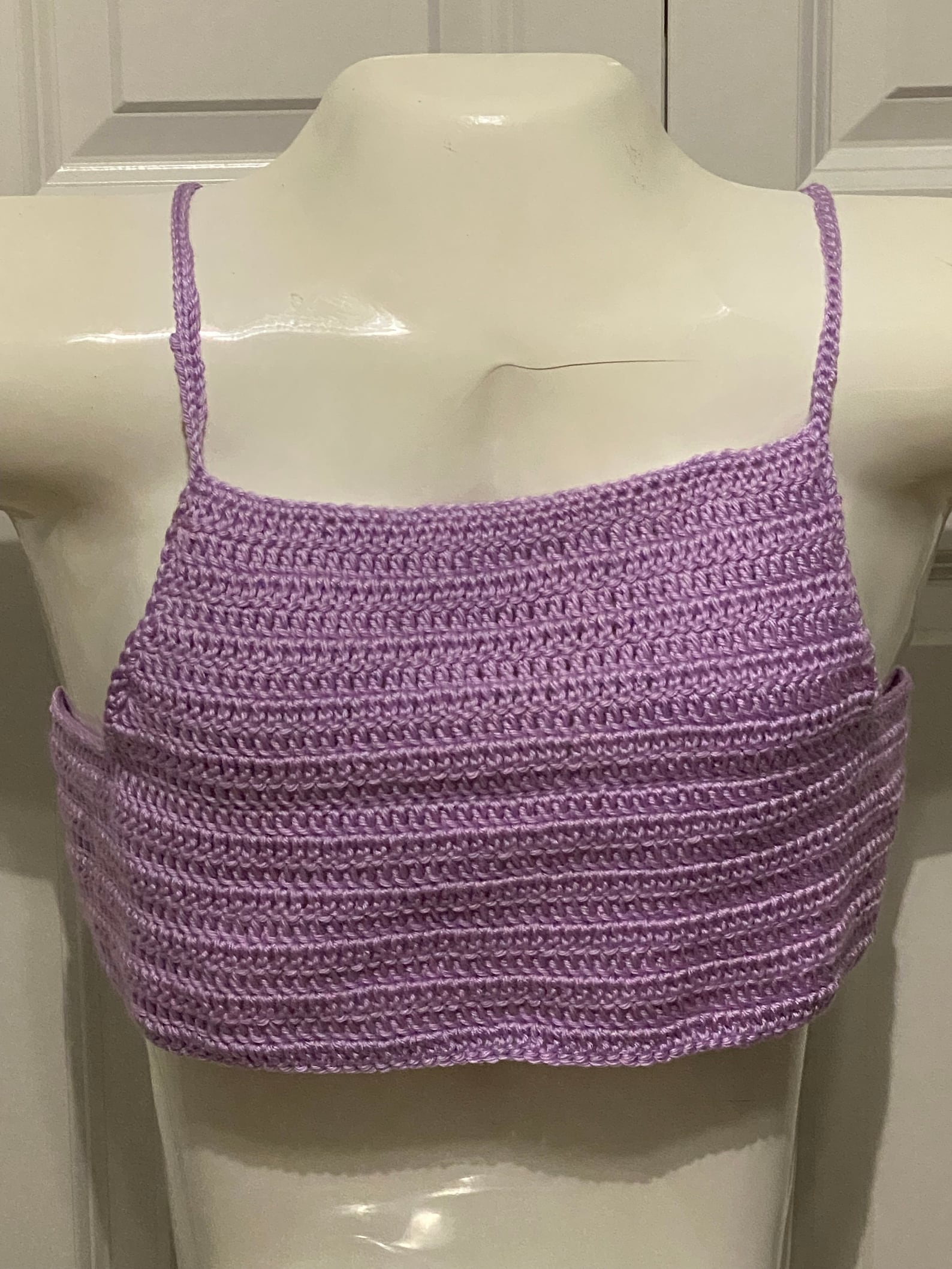 Orchid Crop Spagetti Strap Halter Top Crochet Shirts - Etsy
