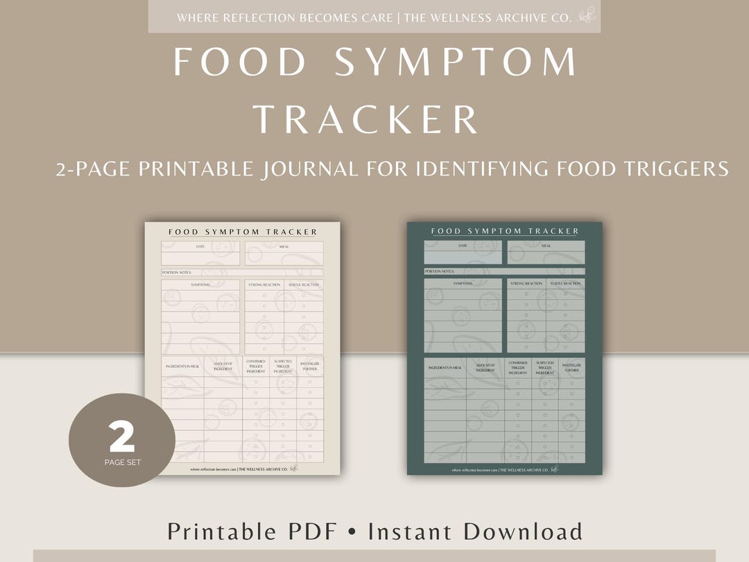 Symptom Tracker, Daily Health Log & Food Journal, Use for Gluten Free ...