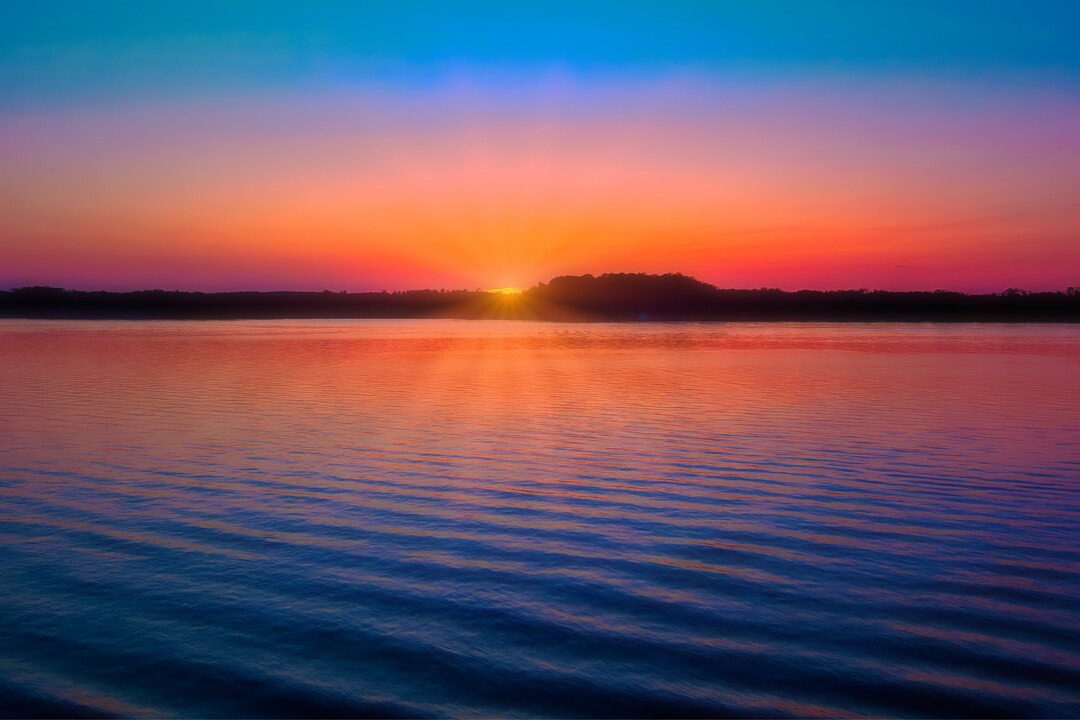 Lake Chetac Sunrise Photography: Wisconsin Forest Canvas Print - Etsy
