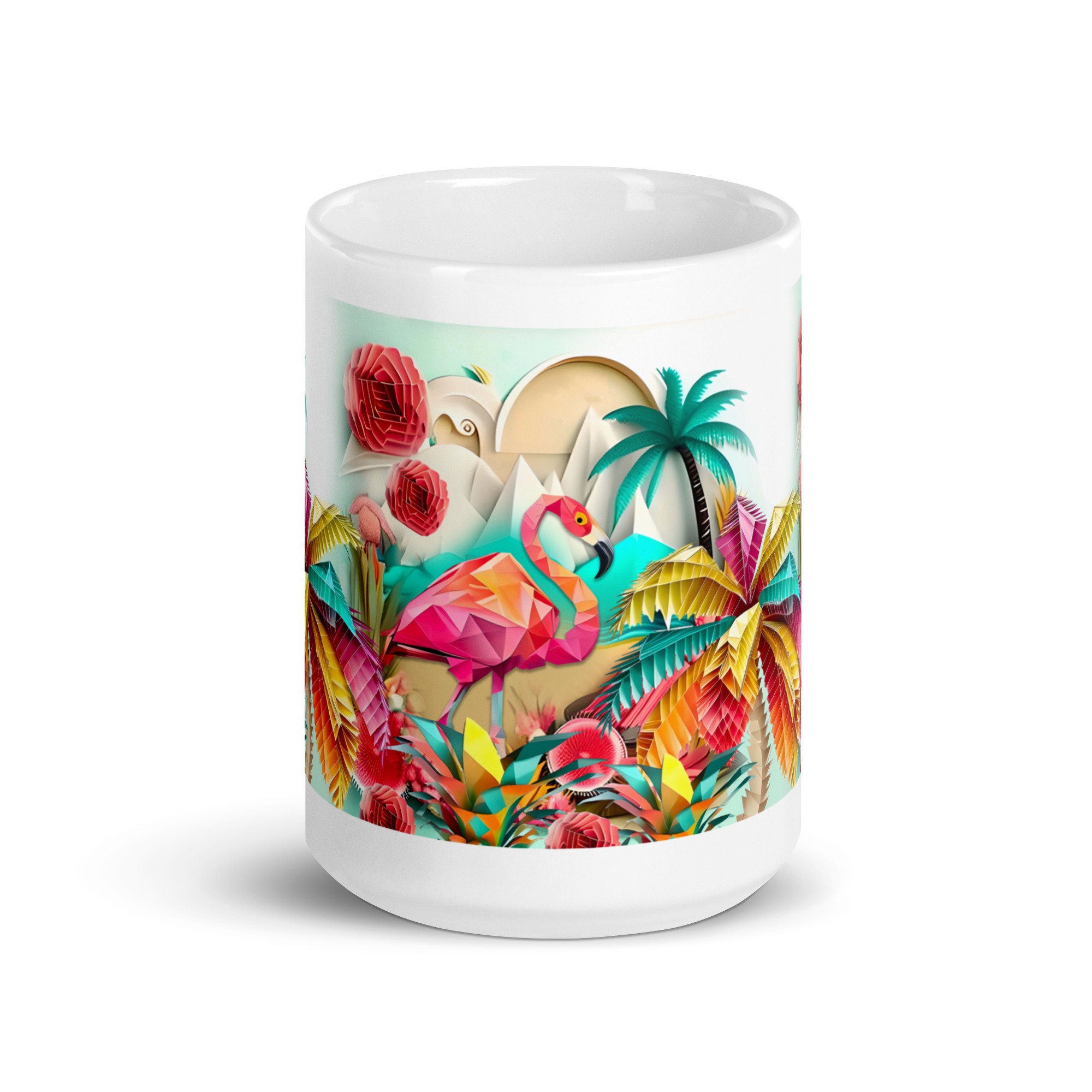 Tropical Flamingo Coffee Mug Bright Flamingo Coffee Cup - Perfect for a ...