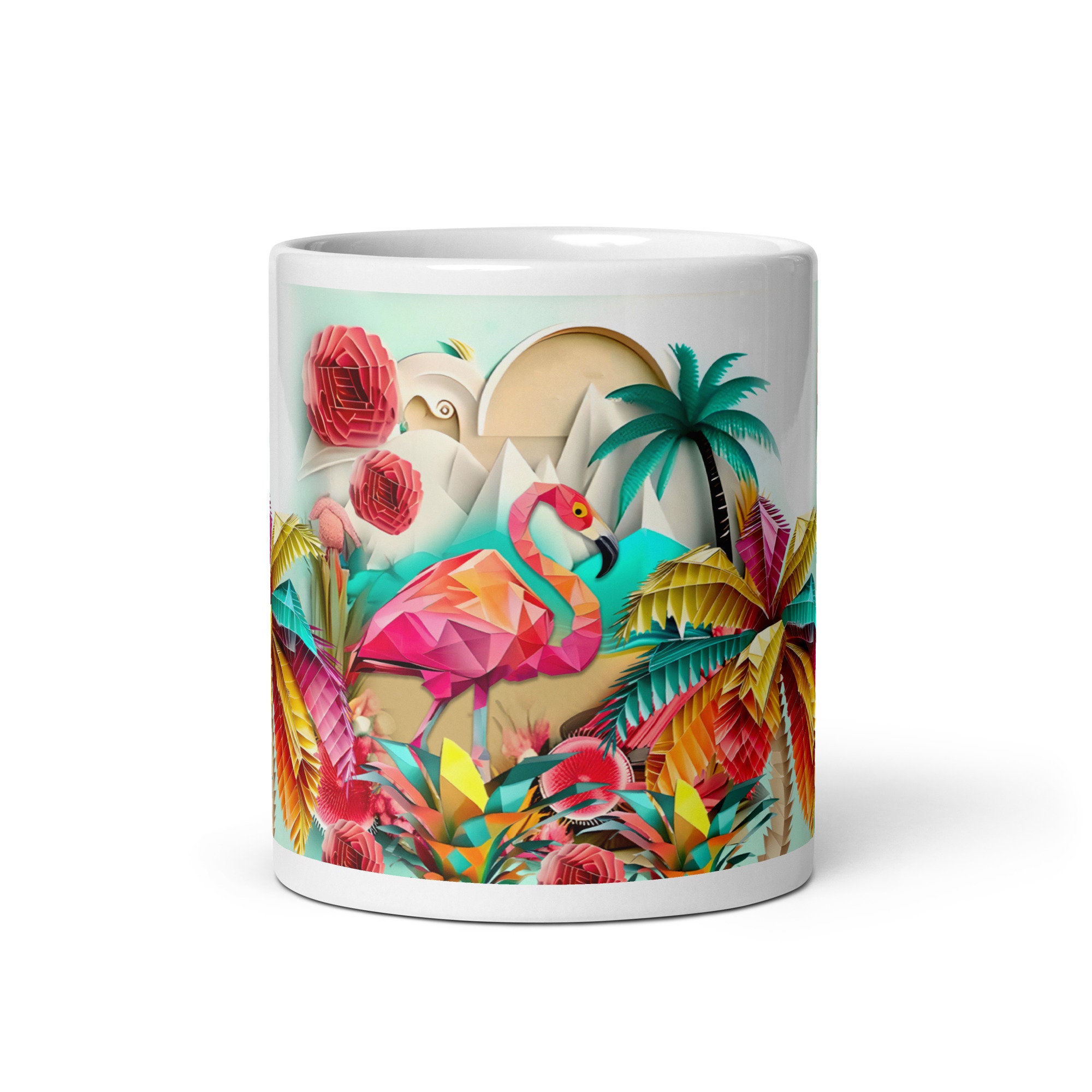 Tropical Flamingo Coffee Mug Bright Flamingo Coffee Cup - Perfect for a ...