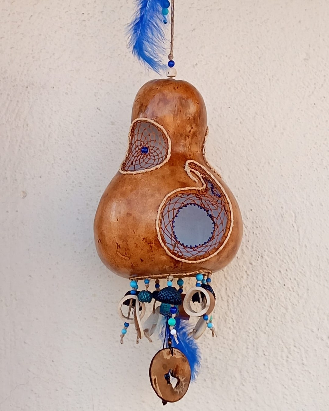 Handcrafted Gourd Dream Catcher, Wind Chime With Led Light - Etsy
