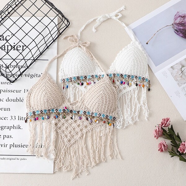 Fringe Crochet Bra - Etsy