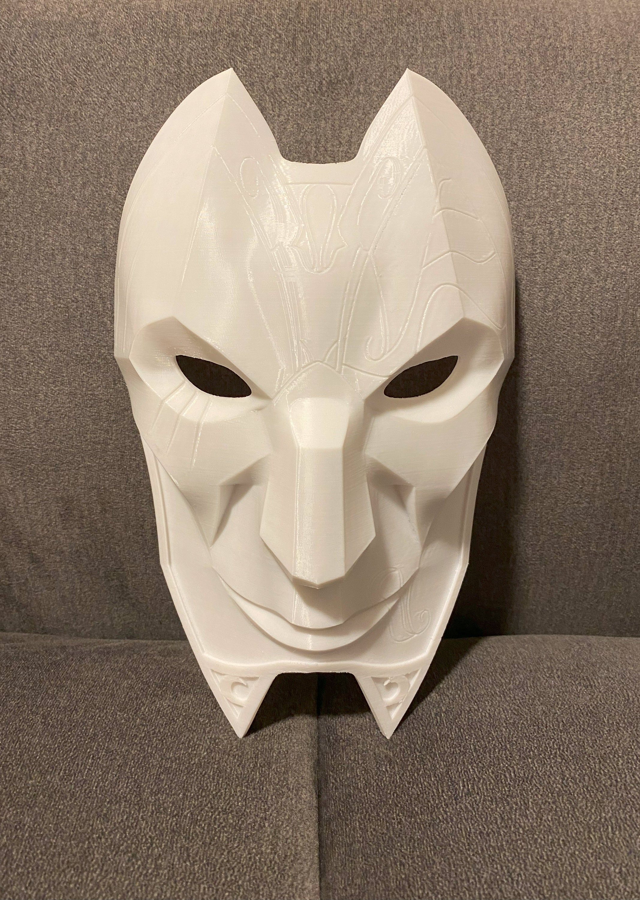 Jhin Mask Inspired by League of Legends Wearable Paintable Cosplay 3d ...