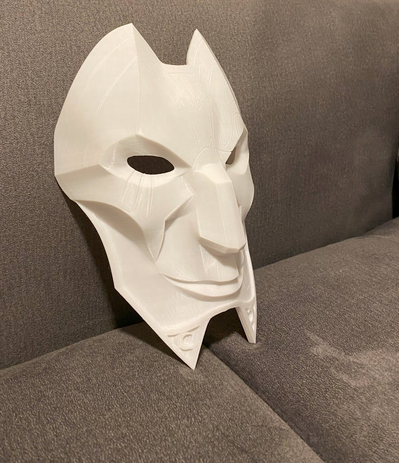 Jhin Mask Inspired by League of Legends Wearable Paintable Cosplay 3d ...