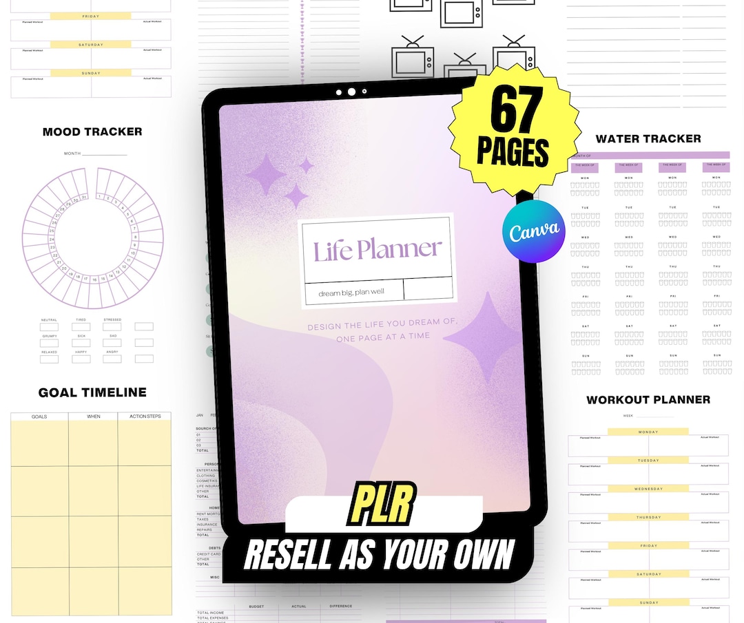 Ultimate Life Planner | All-in-one Undated Printable Planner for Self ...