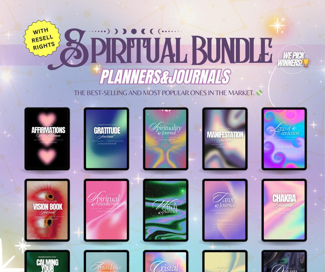 PLR Spiritual Planners Journal Bundle/digital Planners for ...