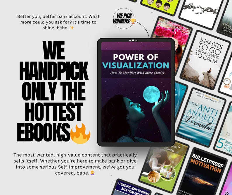 PLR EBOOKS Self Improvement Bundle/750 Digital Books With Resell Rights/Ebook Bundle/Personal ...