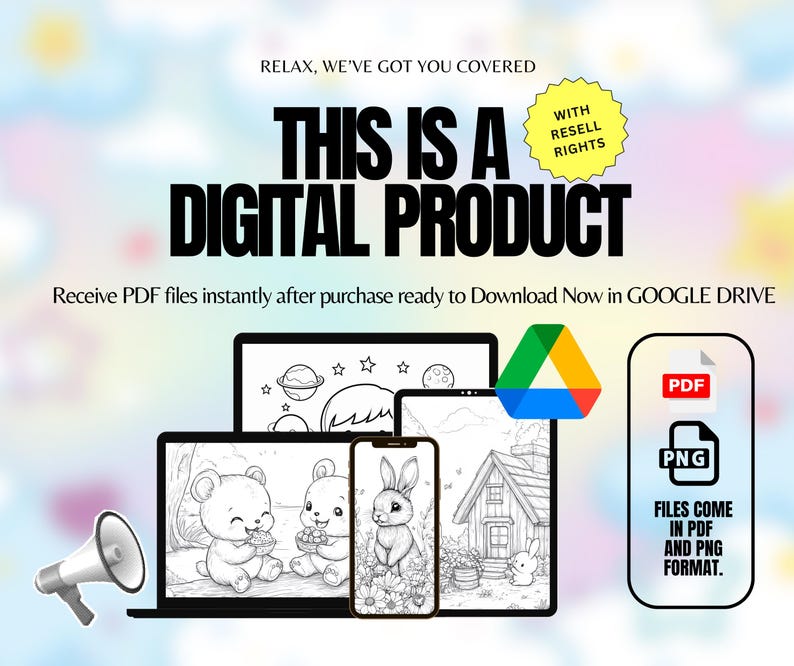 MRR PLR Coloring Pages Bundle 3000 Pages/coloring Printable Pages/kids ...