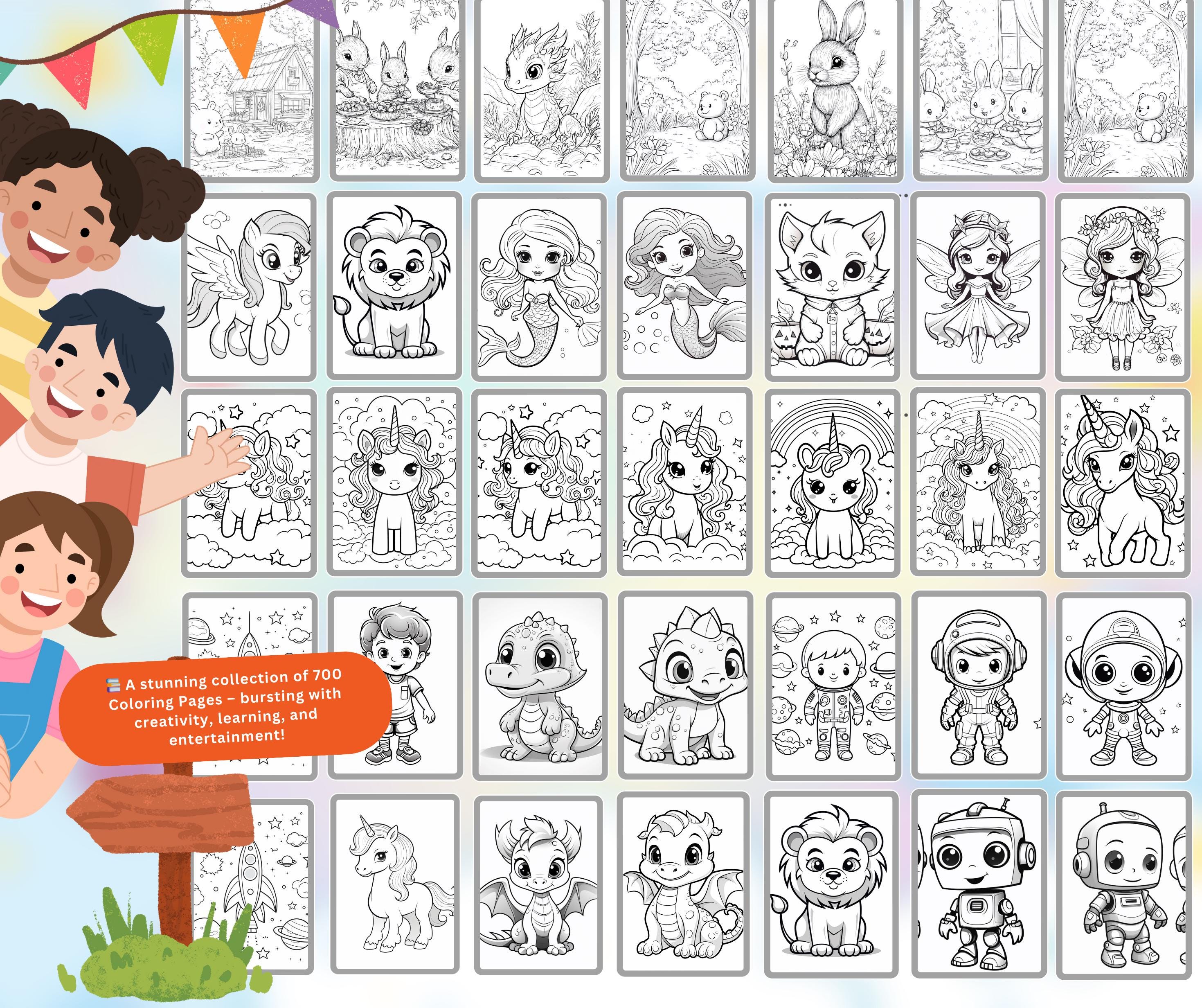 MRR PLR Coloring Pages Bundle 3000 Pages/coloring Printable Pages/kids ...