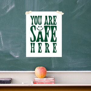 Safe Space Poster, Classroom Art Print, Art for the Classroom, Safety ...