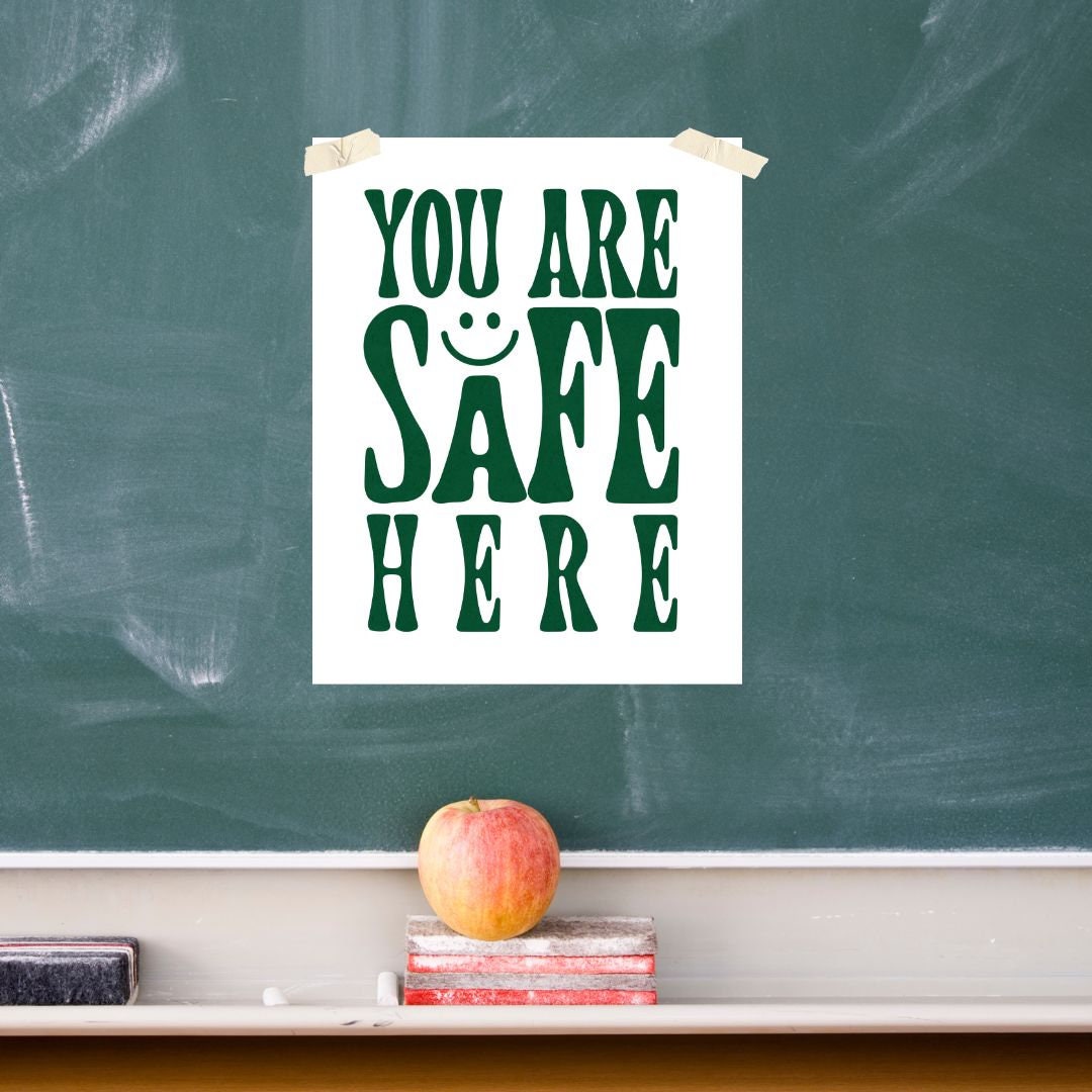 Safe Space Poster, Classroom Art Print, Art for the Classroom, Safety ...