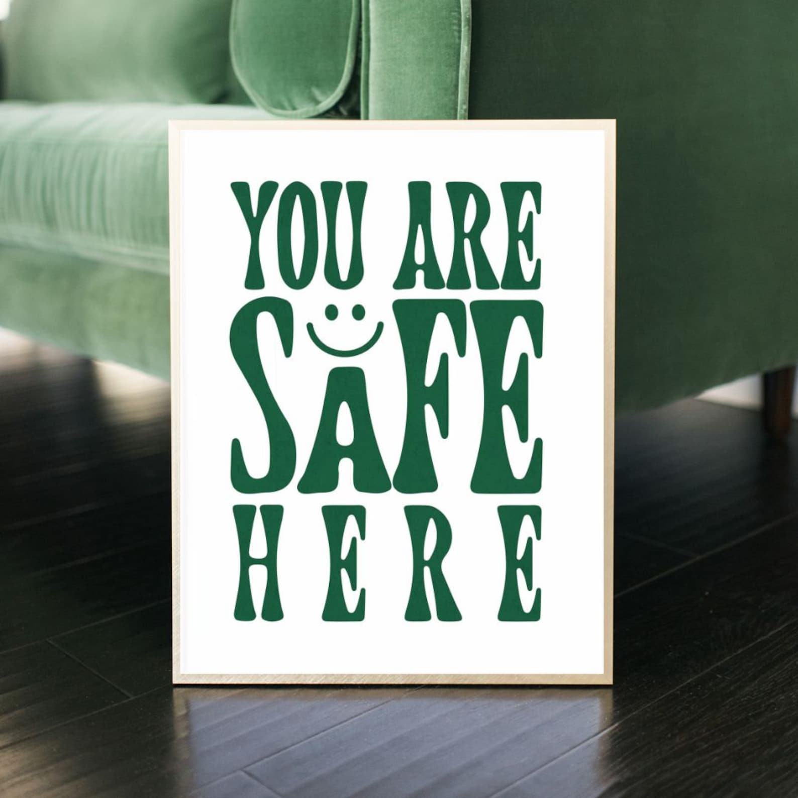 Safe Space Poster, Classroom Art Print, Art for the Classroom, Safety ...