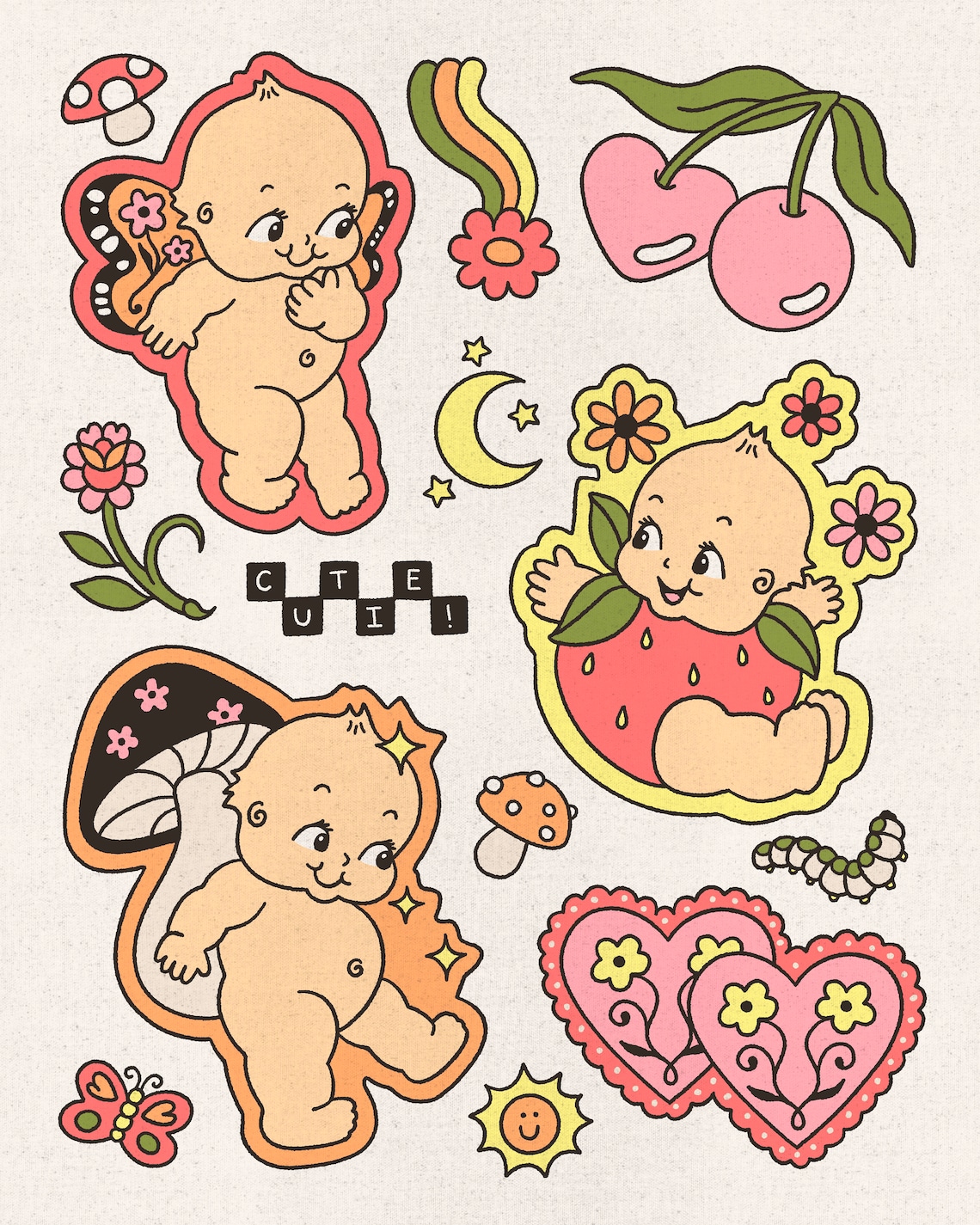 Kewpie Tattoo Flash Art Print 8x10 Kewpie Art Print Fairy - Etsy