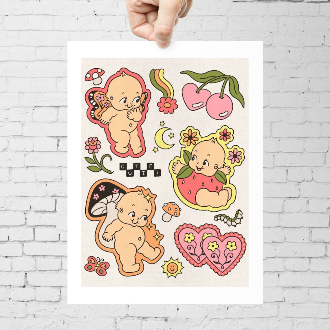 Kewpie Doll Print, Fruit Kewpie Doll, Kewpie Character, Kewpie Doll Art ...