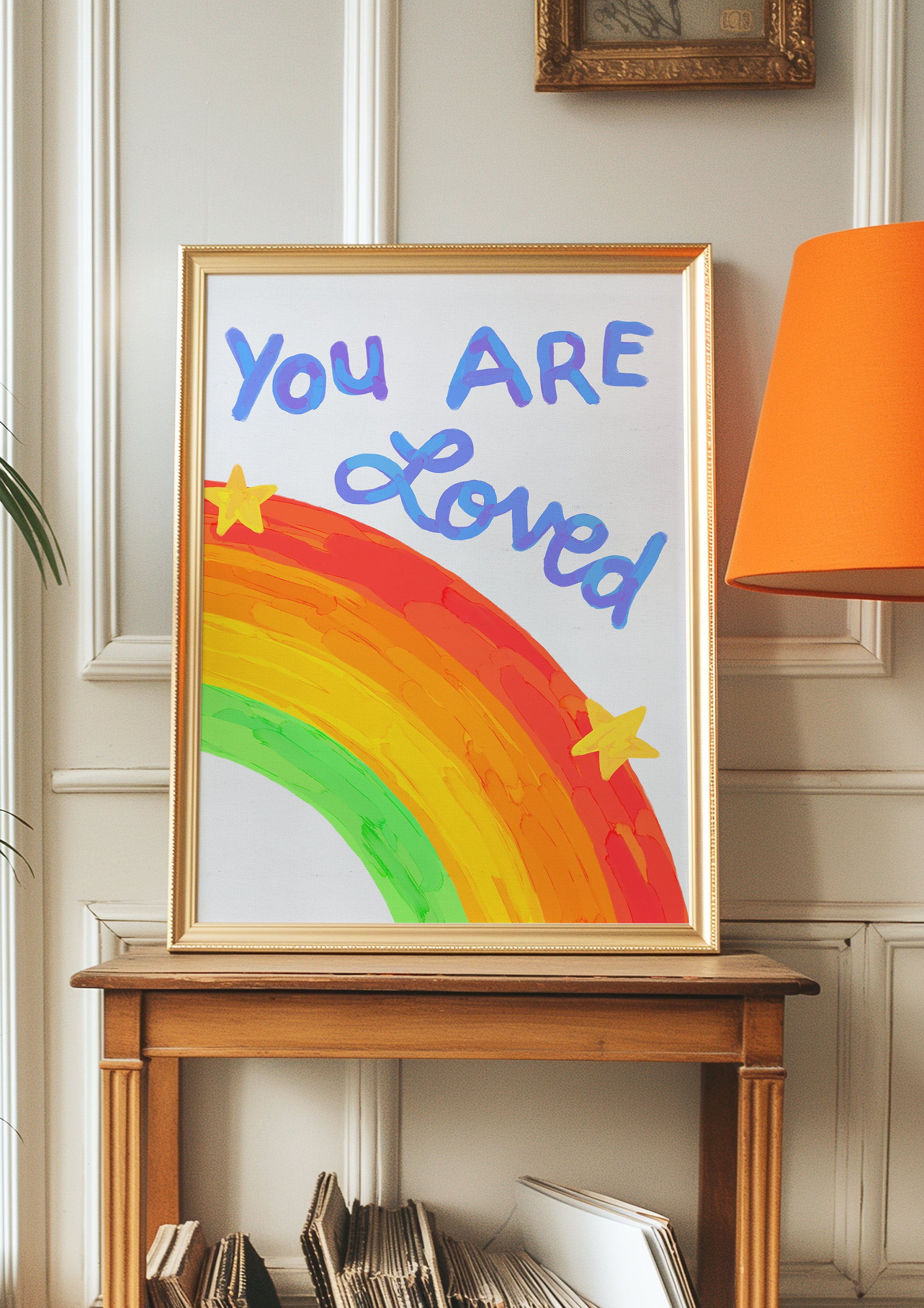 You Are Loved Poster, Rainbow Classroom Art - Etsy