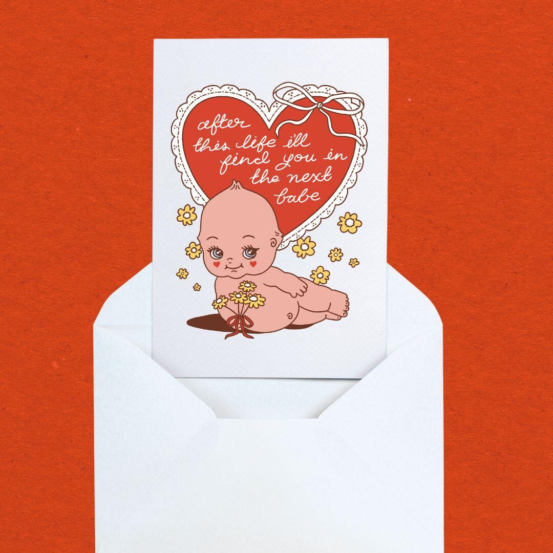 Vintage Heart Valentine's Card, Vintage Bouquet Valentine's Card ...