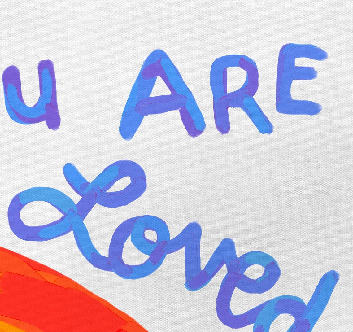 You Are Loved Poster, Rainbow Classroom Art - Etsy
