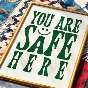 Safe Space Poster, Classroom Art Print, Art for the Classroom, Safety ...