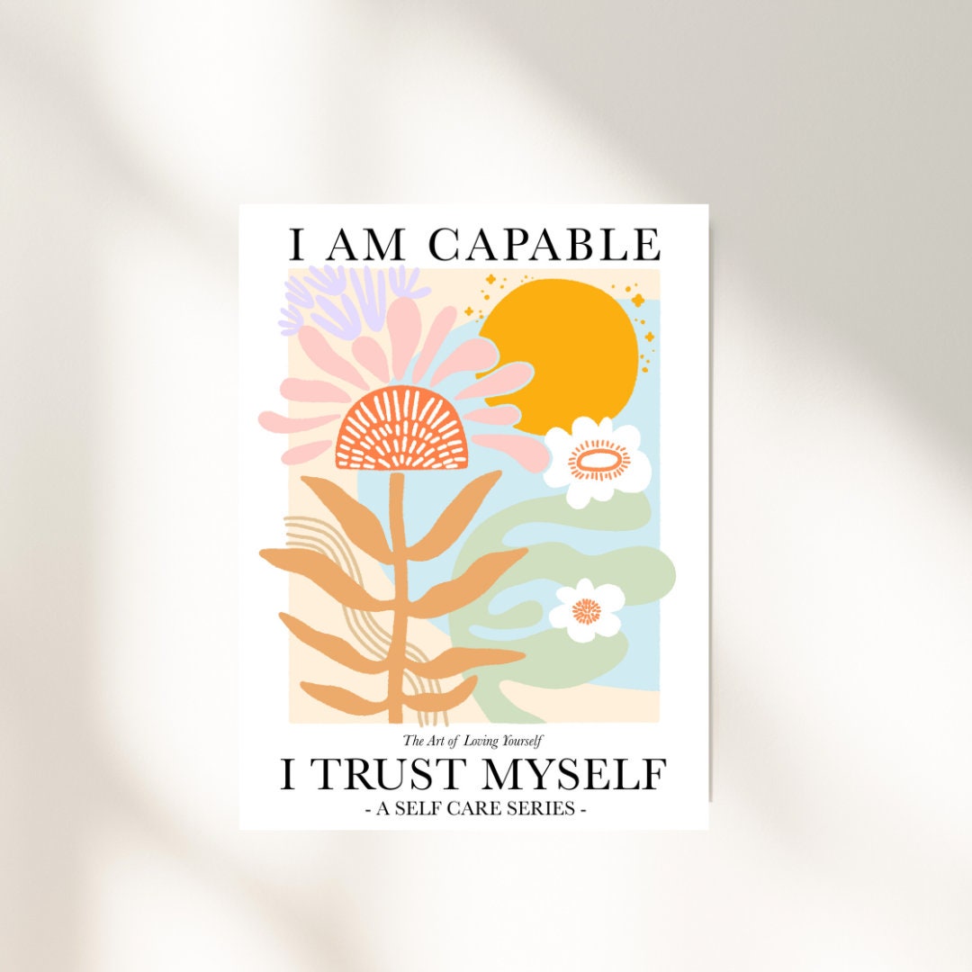 Positive Affirmation Poster Art 8x10 Daily Affirmation Art - Etsy