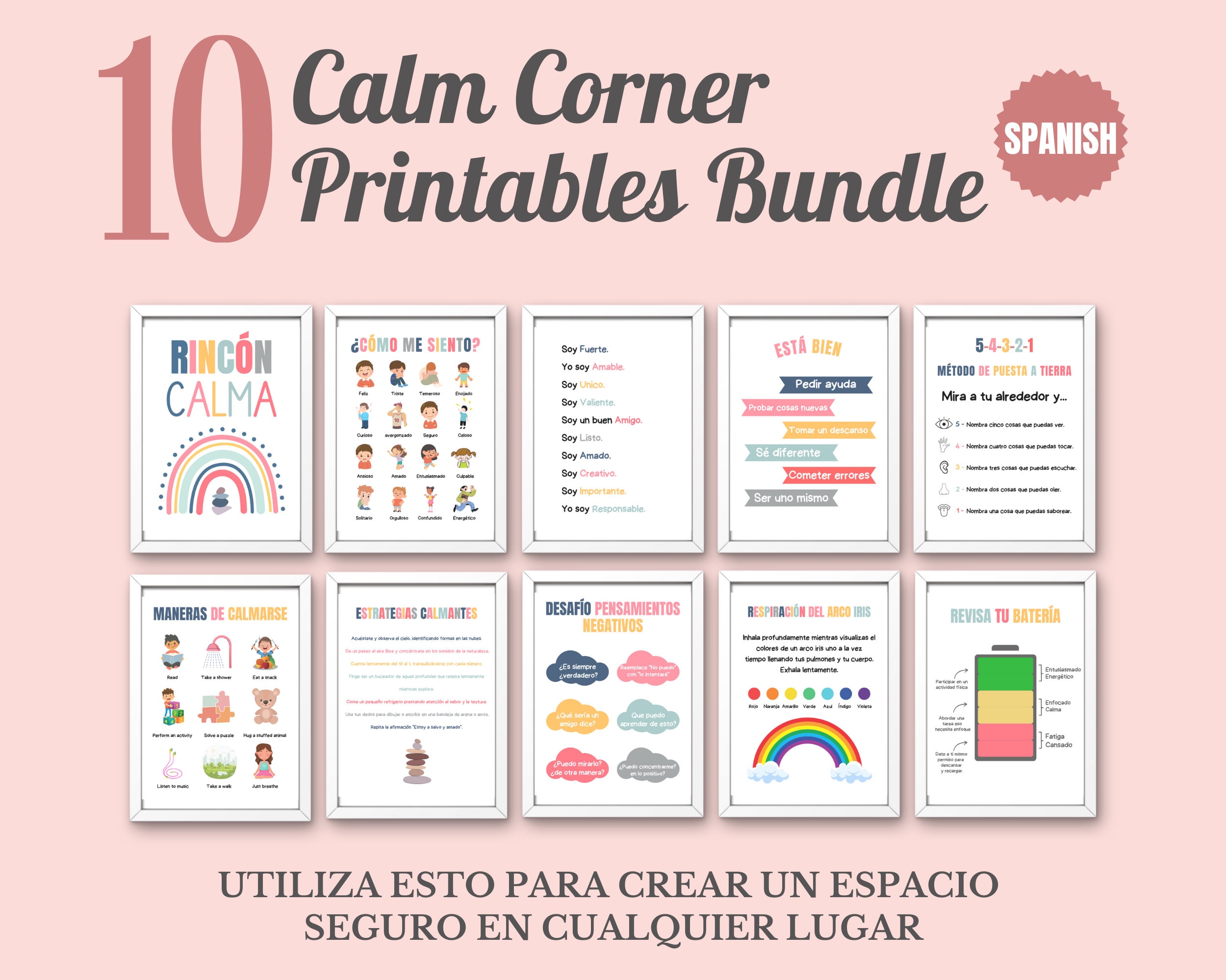Spanish Calm Corner Sign Calm Corner Posters Calming Corner Calming ...