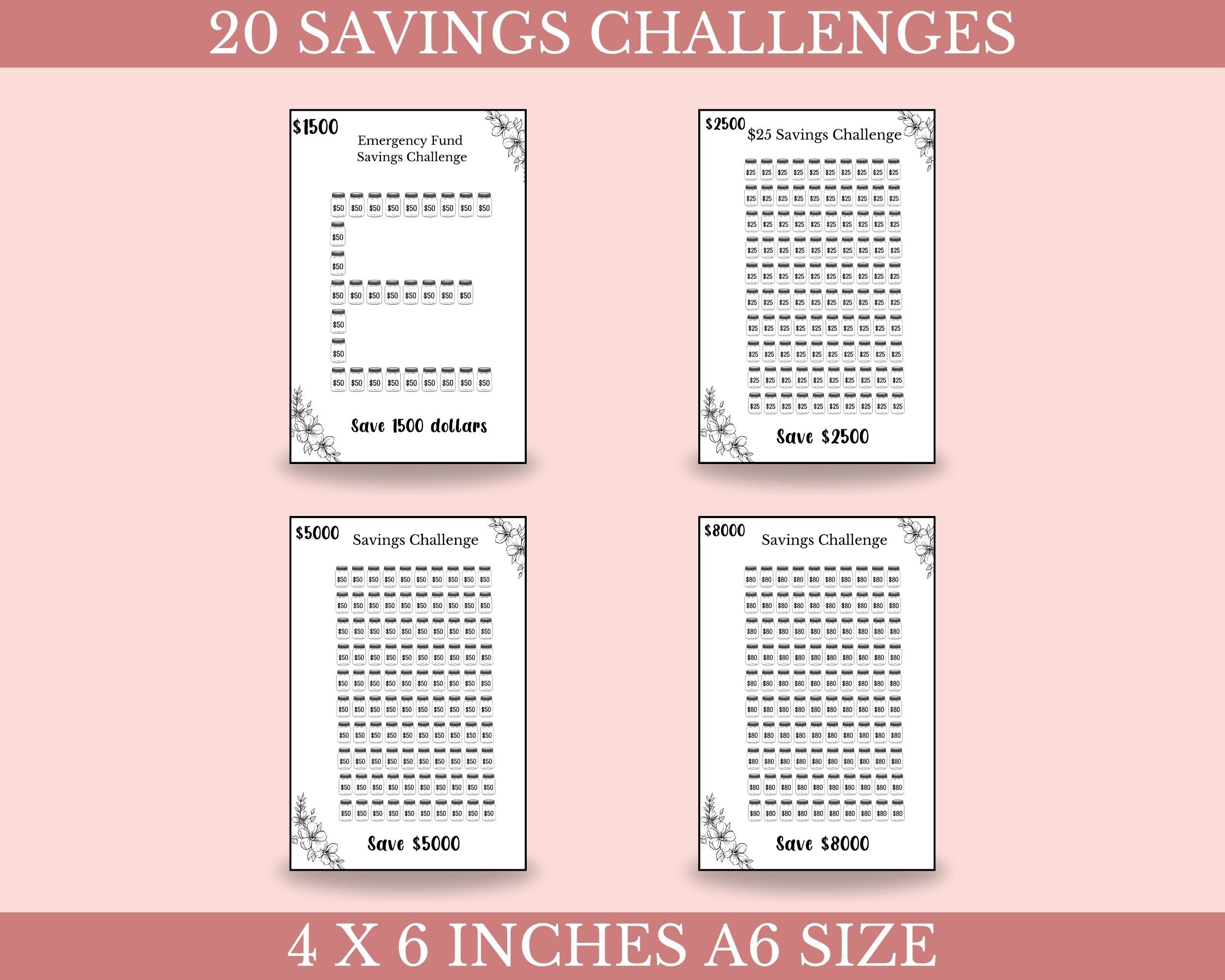 5050 Savings Challenge Sheet Mega Bundle Savings Challenge - Etsy