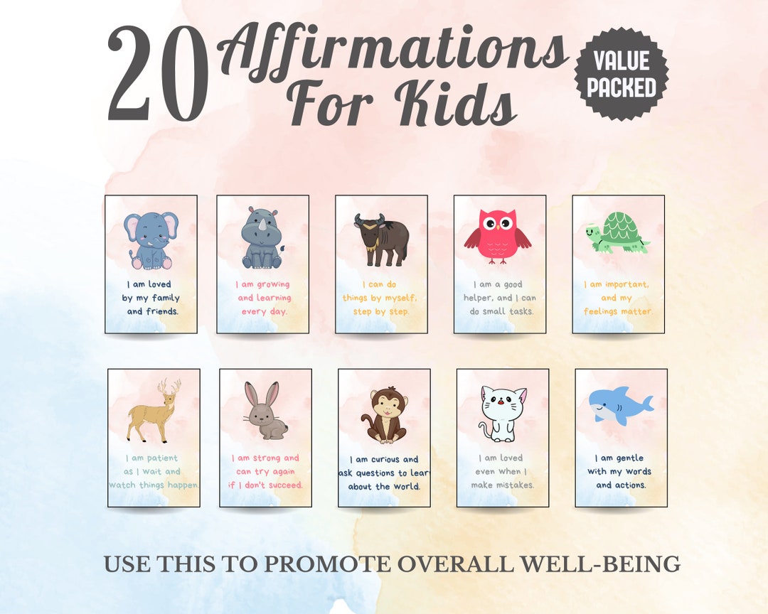 Daily Affirmation Cards Kids - Classroom Poster | Homeschool Decor ...