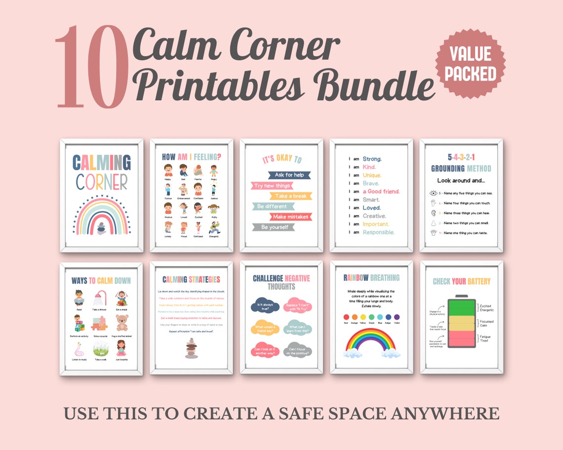 Calm Corner Sign - Calm Corner Posters | Calming Corner | Calming ...