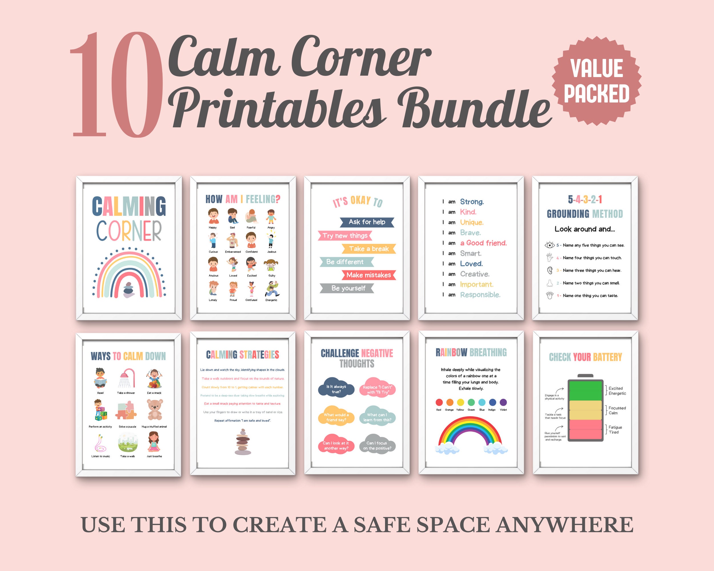 Calm Corner Sign - Calm Corner Posters | Calming Corner | Calming ...