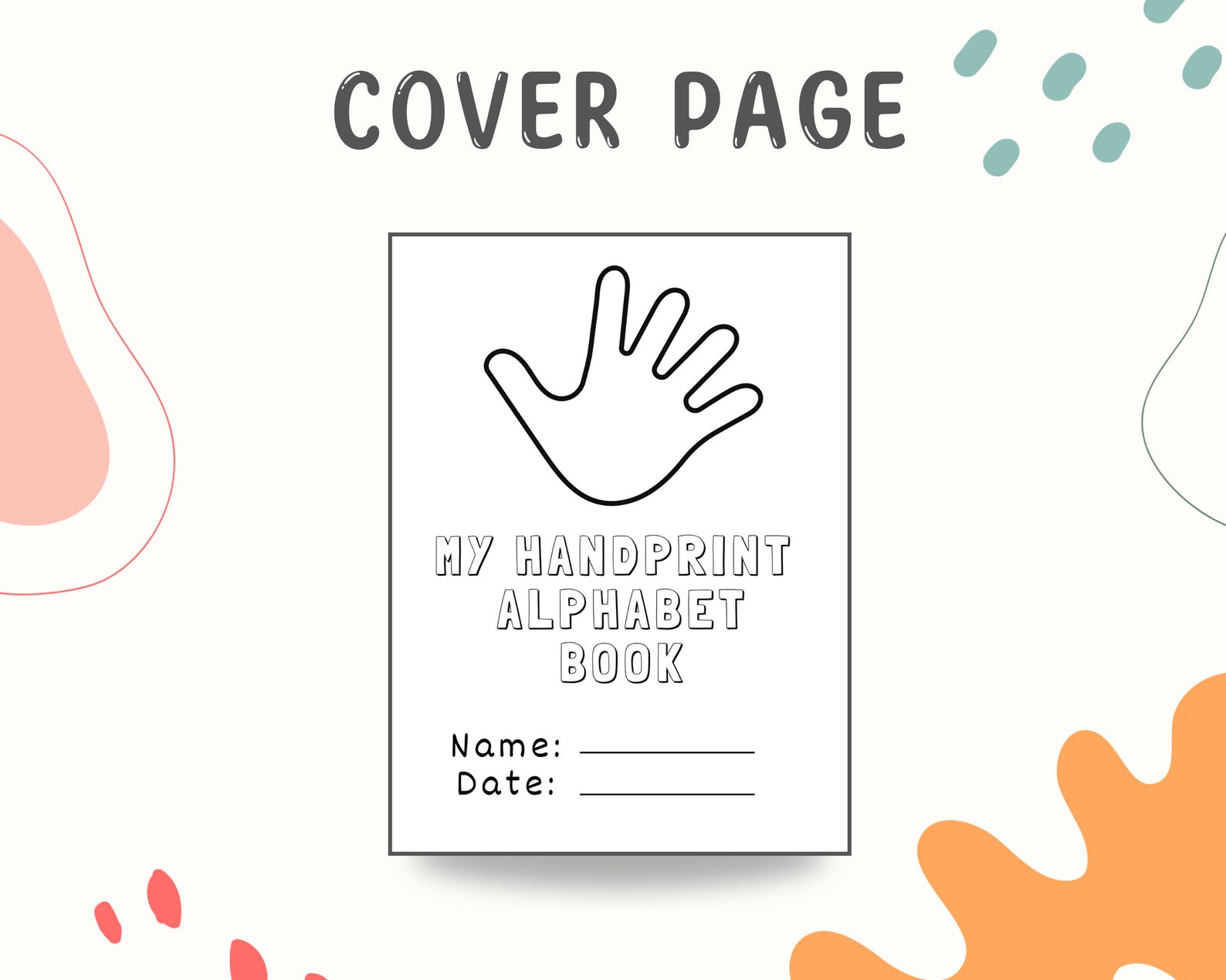 Handprint Alphabet - Handprint Alphabet Printable | ABC Handprint Book ...