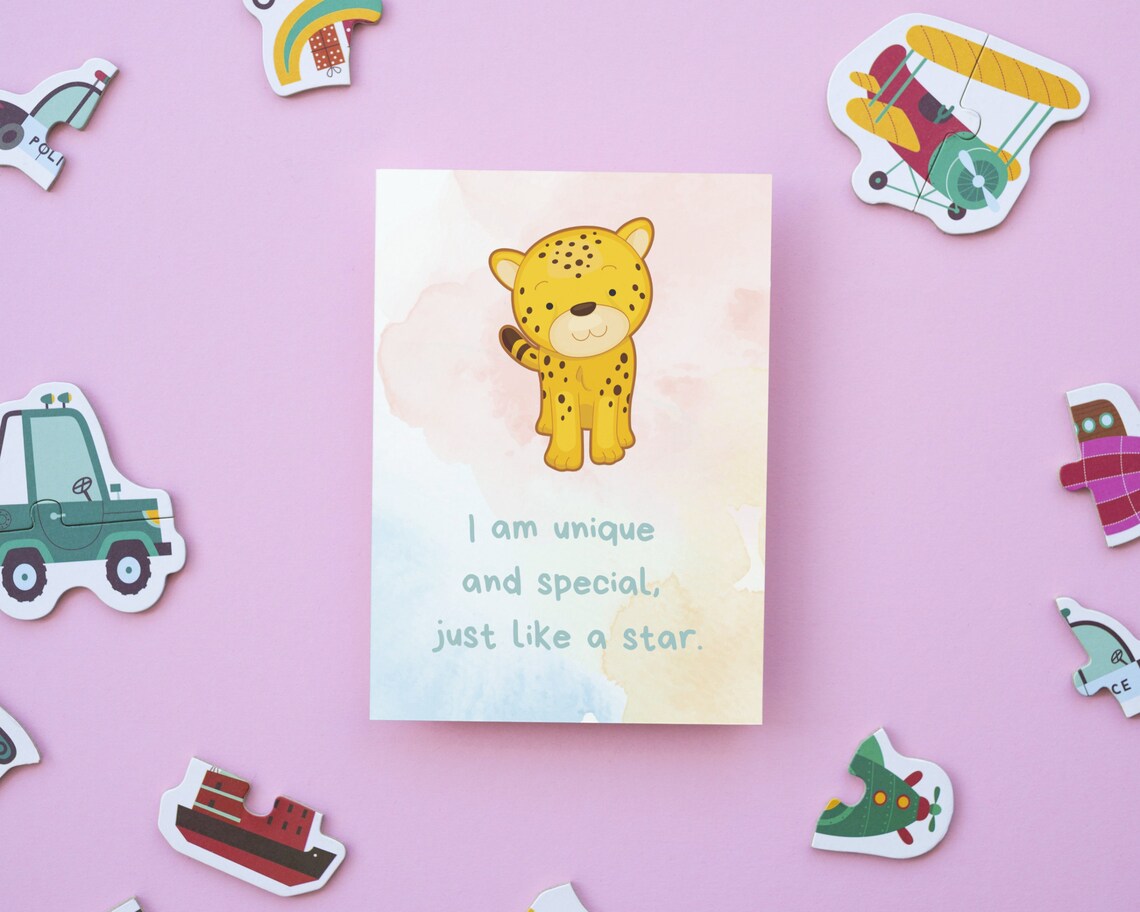 Daily Affirmation Cards Kids Classroom Poster Homeschool - Etsy