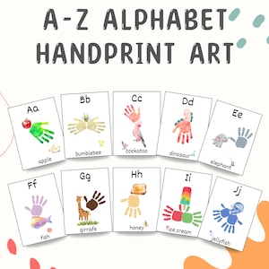Handprint Alphabet - Handprint Alphabet Printable | ABC Handprint Book ...