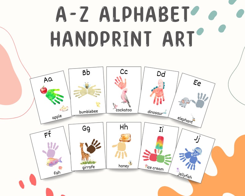 Handprint Alphabet - Handprint Alphabet Printable | ABC Handprint Book ...
