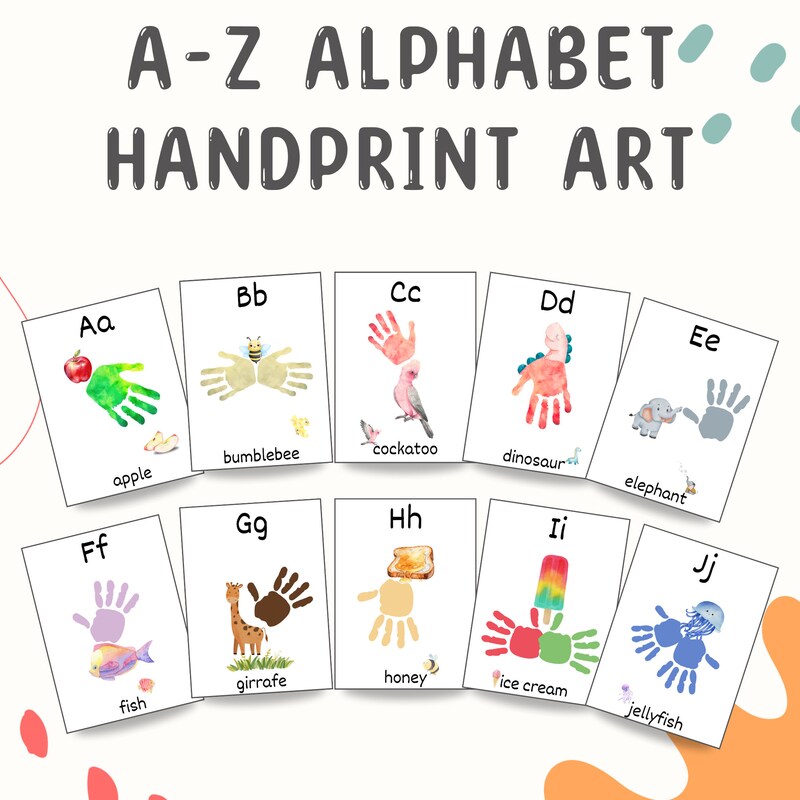 Handprint Alphabet - Etsy