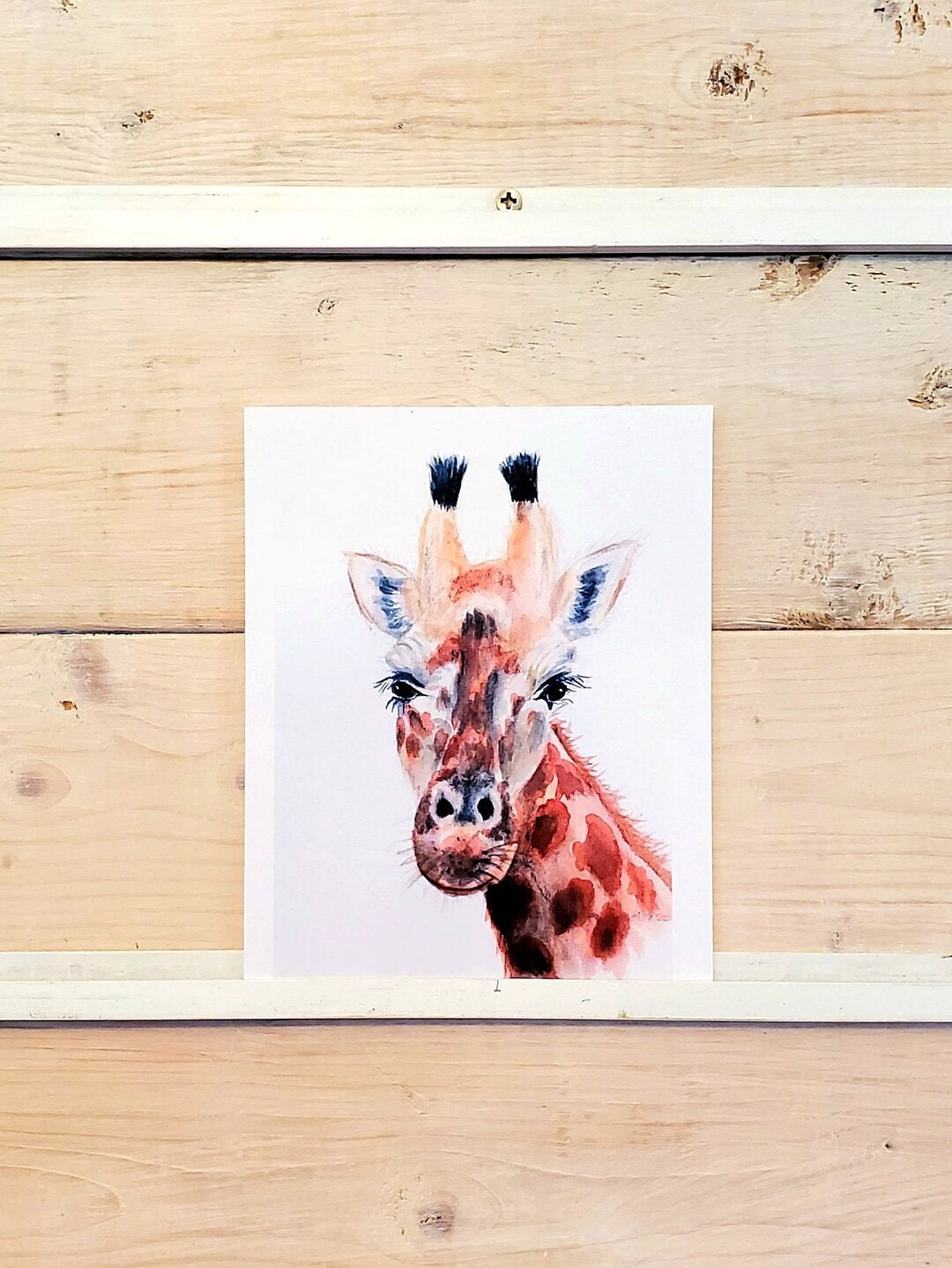 Set of Four Safari Giraffe Cards - Etsy