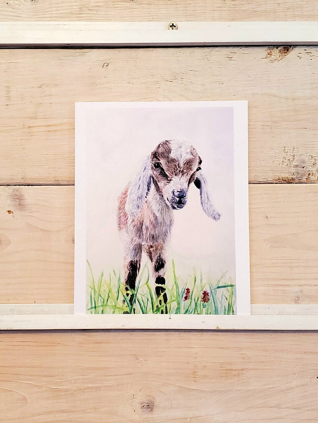 Set of Four Spring Goat Cards - Etsy