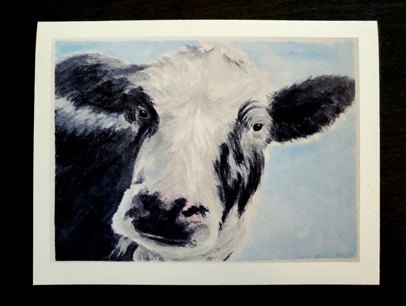 Set of Four Farm Animal Cards - Etsy