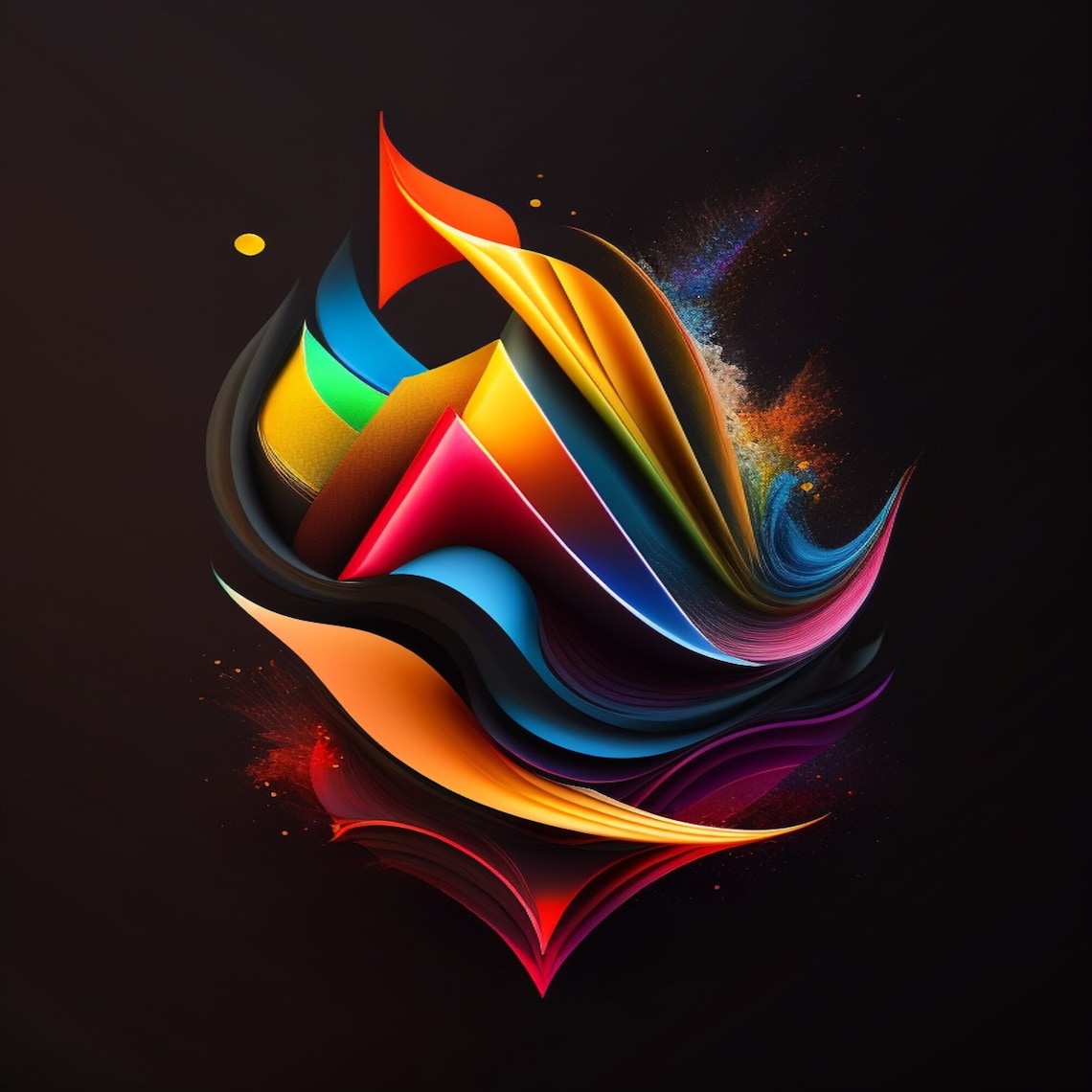 Colorful Abstract Posters Ai Art - Etsy