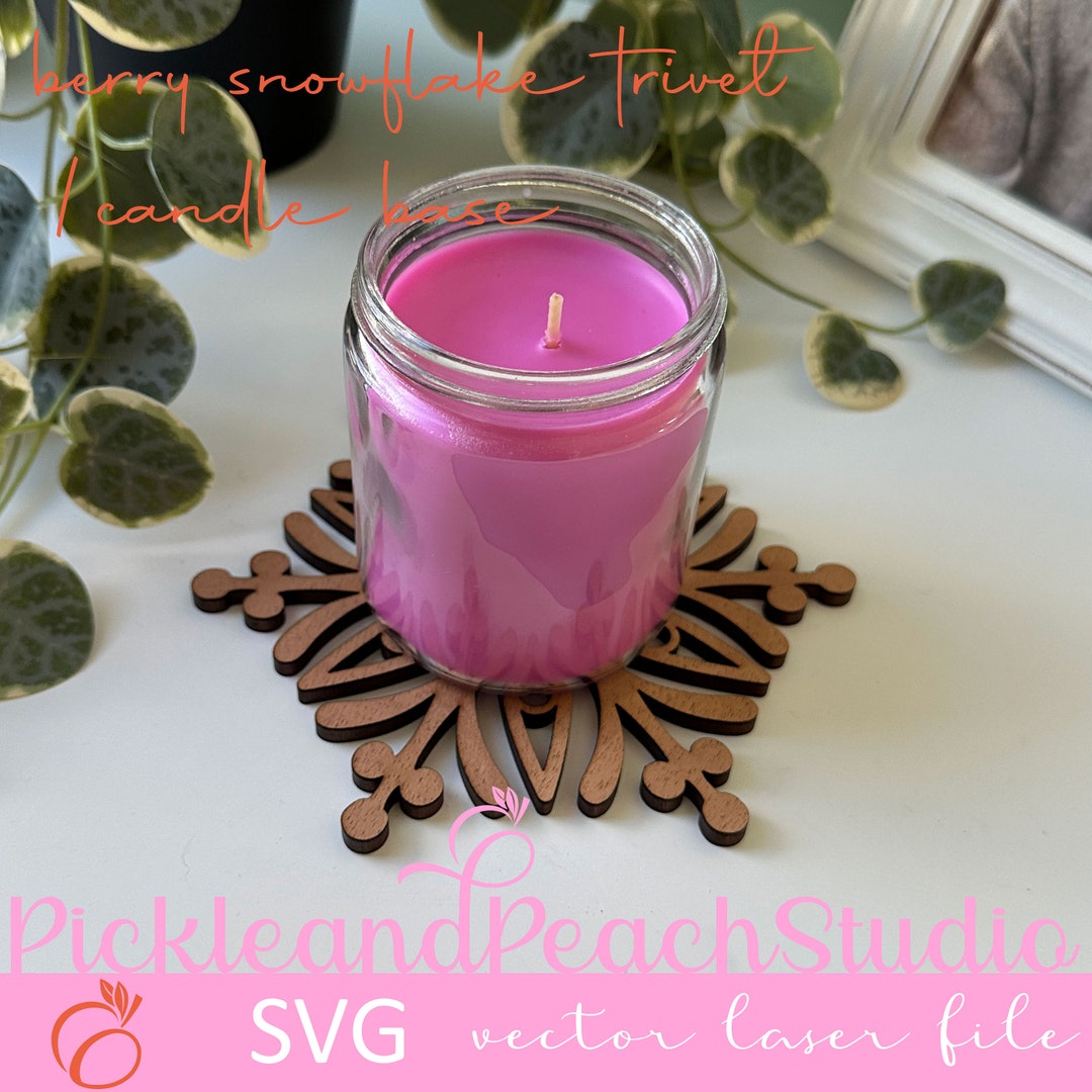 Snowflake Trivet Laser Cut File, Candle Base SVG, EPS, PDF - Etsy