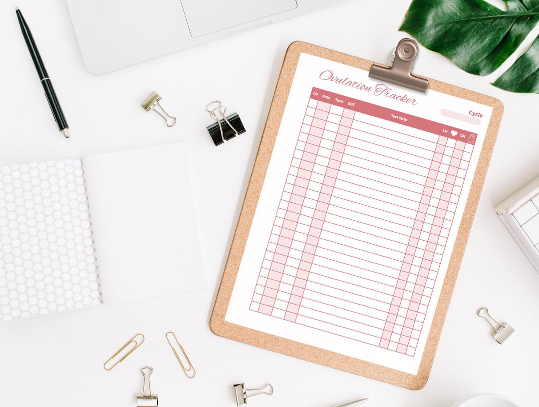 TTC Ovulation Tracker Printable: Fertility Cycle Chart (digital ...