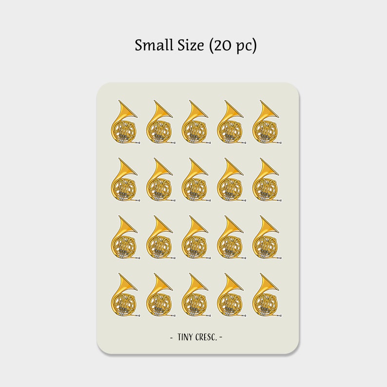 French Horn Stickers, Max 20 Pc per Sheet, Instrument Stickers ...