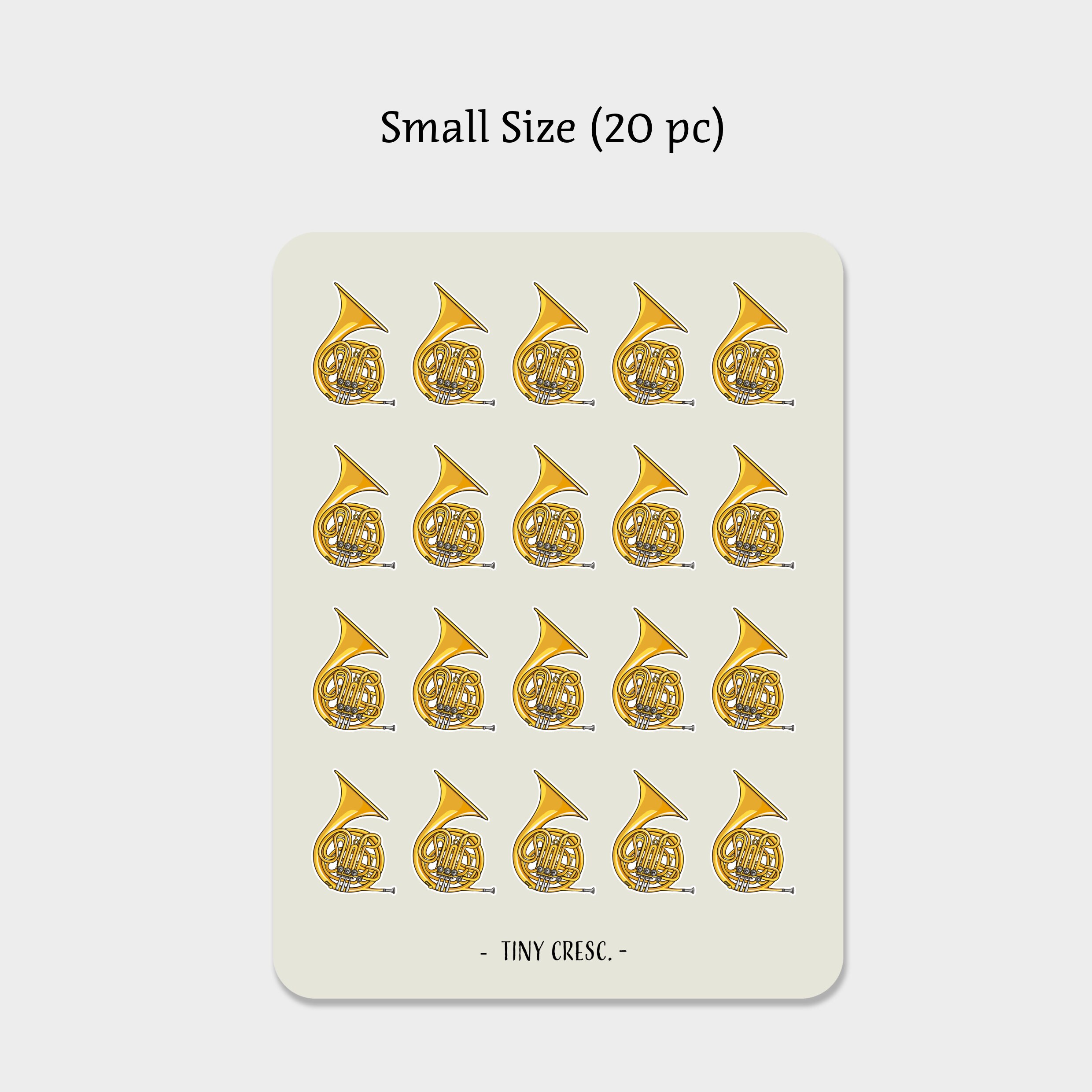 French Horn Stickers, Max 20 Pc per Sheet, Instrument Stickers ...