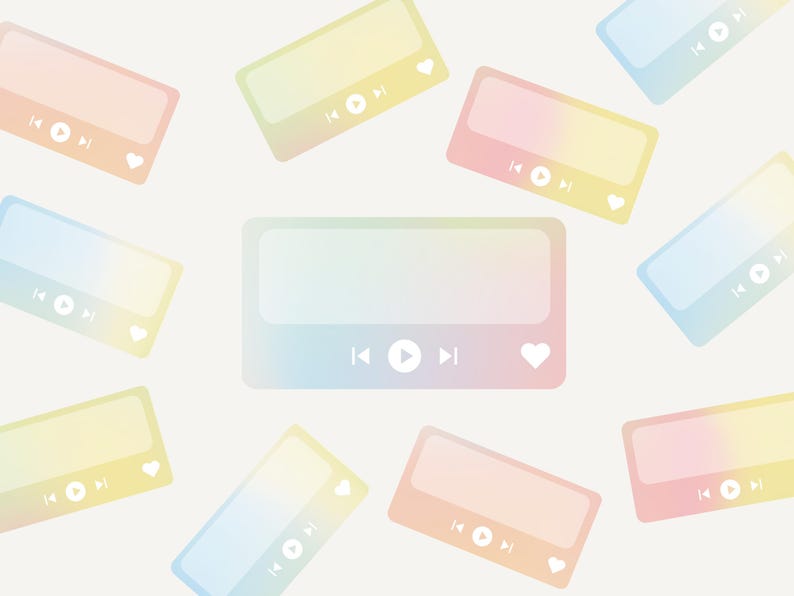 Blank Playlist Sticker Sheet, Customizable Spotify Playlist, 8 Stickers ...