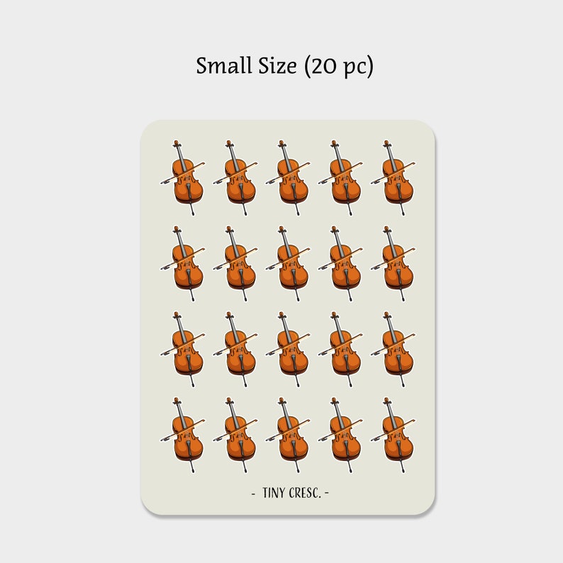 Cello Stickers, Max 20 Pc per Sheet, Instrument Stickers, Writable, for ...