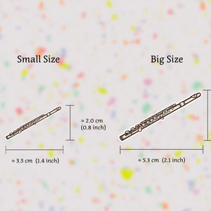Flute Stickers, Max 20 Pc per Sheet, Instrument Stickers, Writable, for ...
